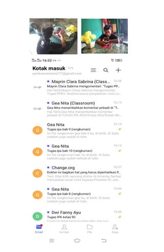 Laporan Pembelajaran di Rumah Selama Tanggap Darurat Korona "Home Learning Report" (HLR) SMPN 3 ...