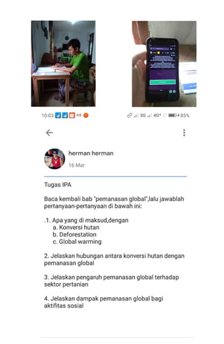 Laporan Pembelajaran di Rumah Selama Tanggap Darurat Korona "Home Learning Report" (HLR) SMPN 3 ...