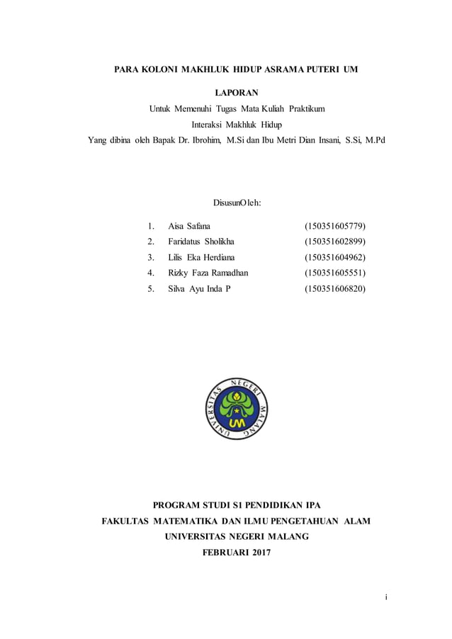 Laporan imh 1 | DOCX