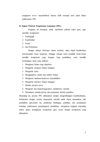 CONTOH LAPORAN PPL STAIN CURUP | PDF