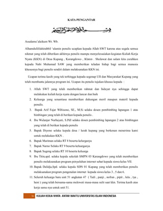 Laporan KKN individu UII | PDF