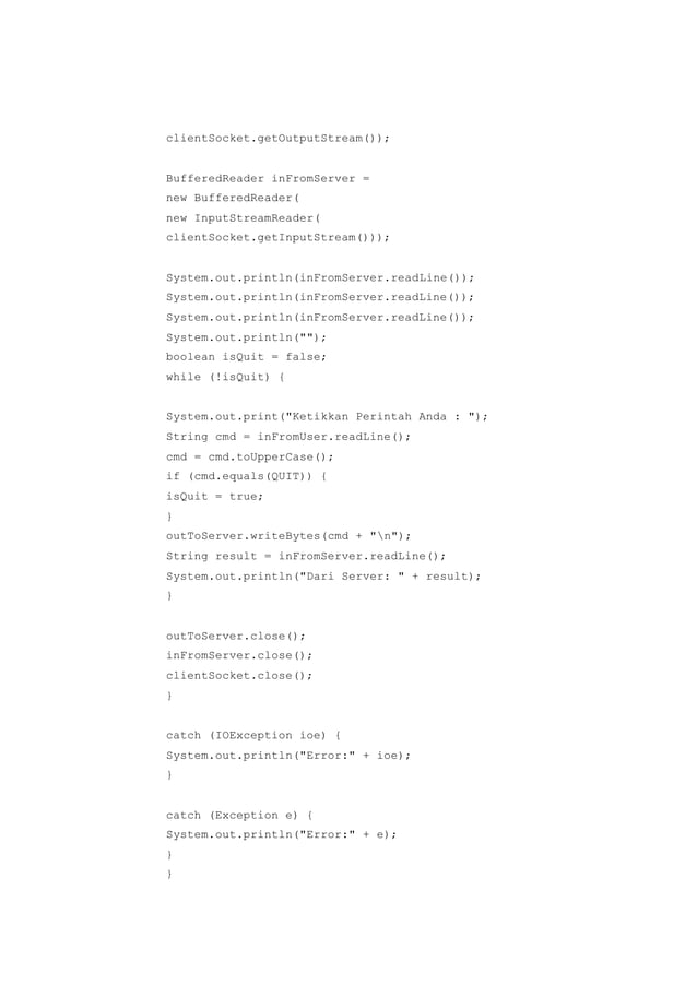 Laporan info server dan infoclient | PDF