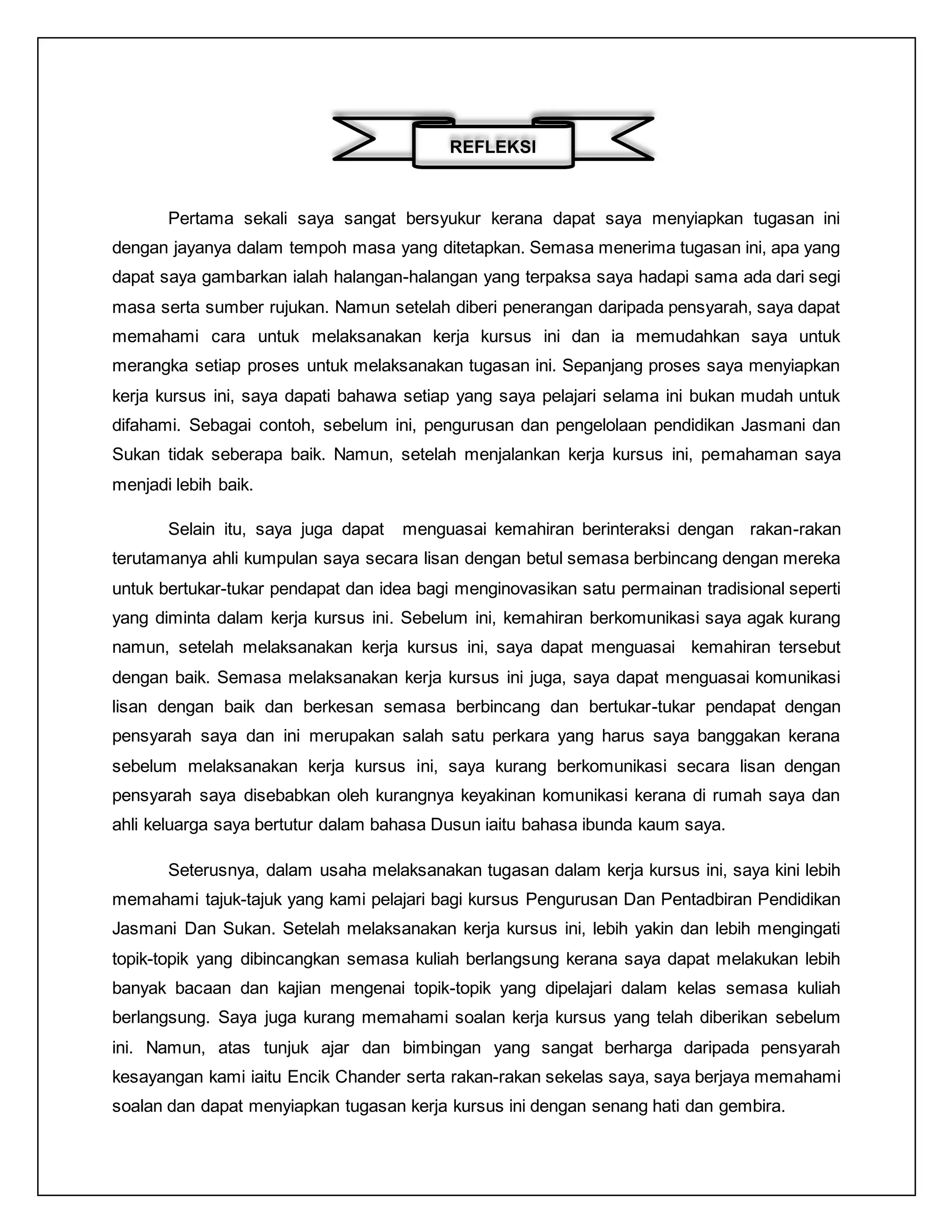 Laporan inovasi permainan tradisional sumpit | DOCX