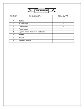 Laporan inovasi permainan tradisional sumpit | DOCX