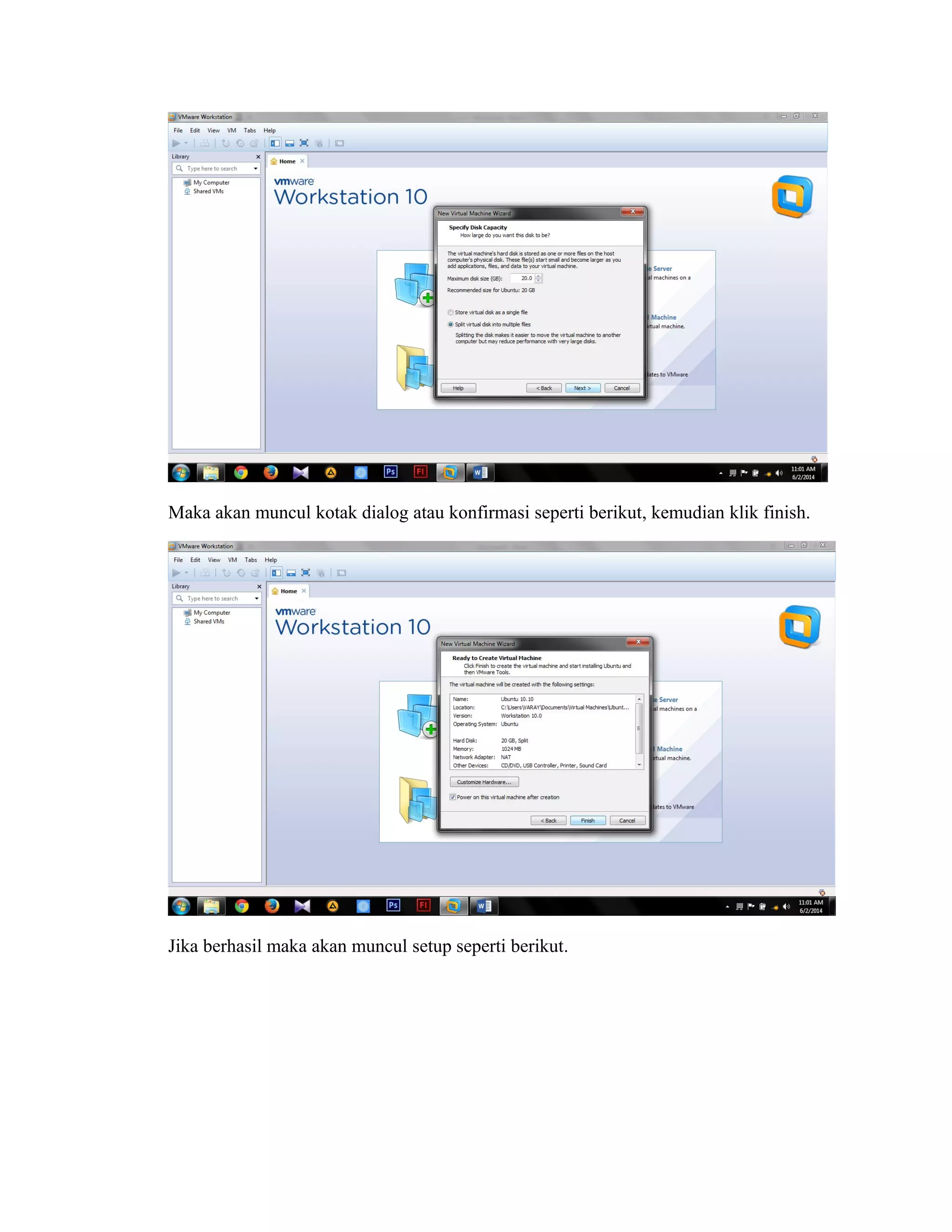 Instalasi ubuntu 10.10 via VM Ware | DOC