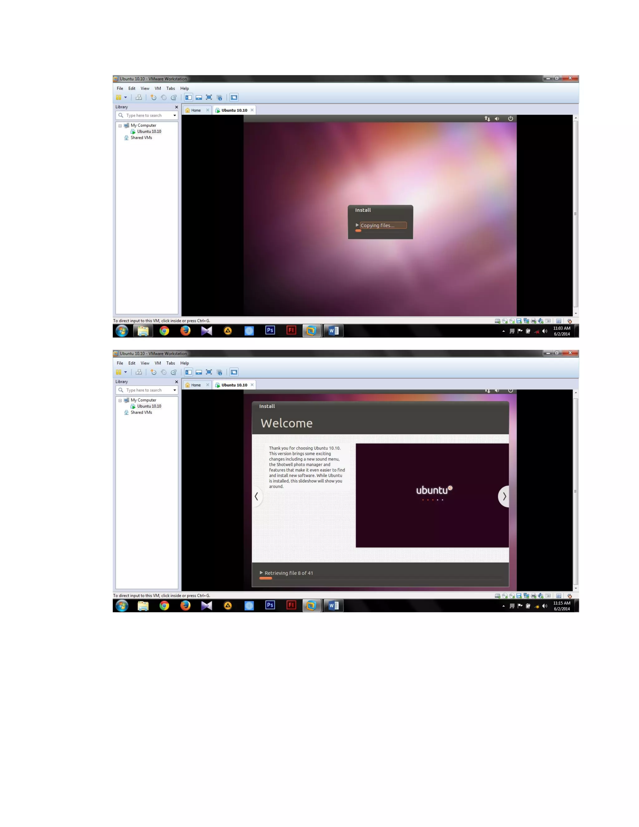Instalasi ubuntu 10.10 via VM Ware | DOC