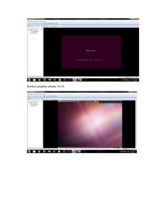 Instalasi ubuntu 10.10 via VM Ware | DOC