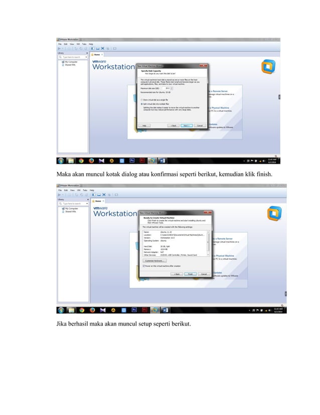 Laporan instalasi ubuntu 11.10 Via VM Ware | DOC