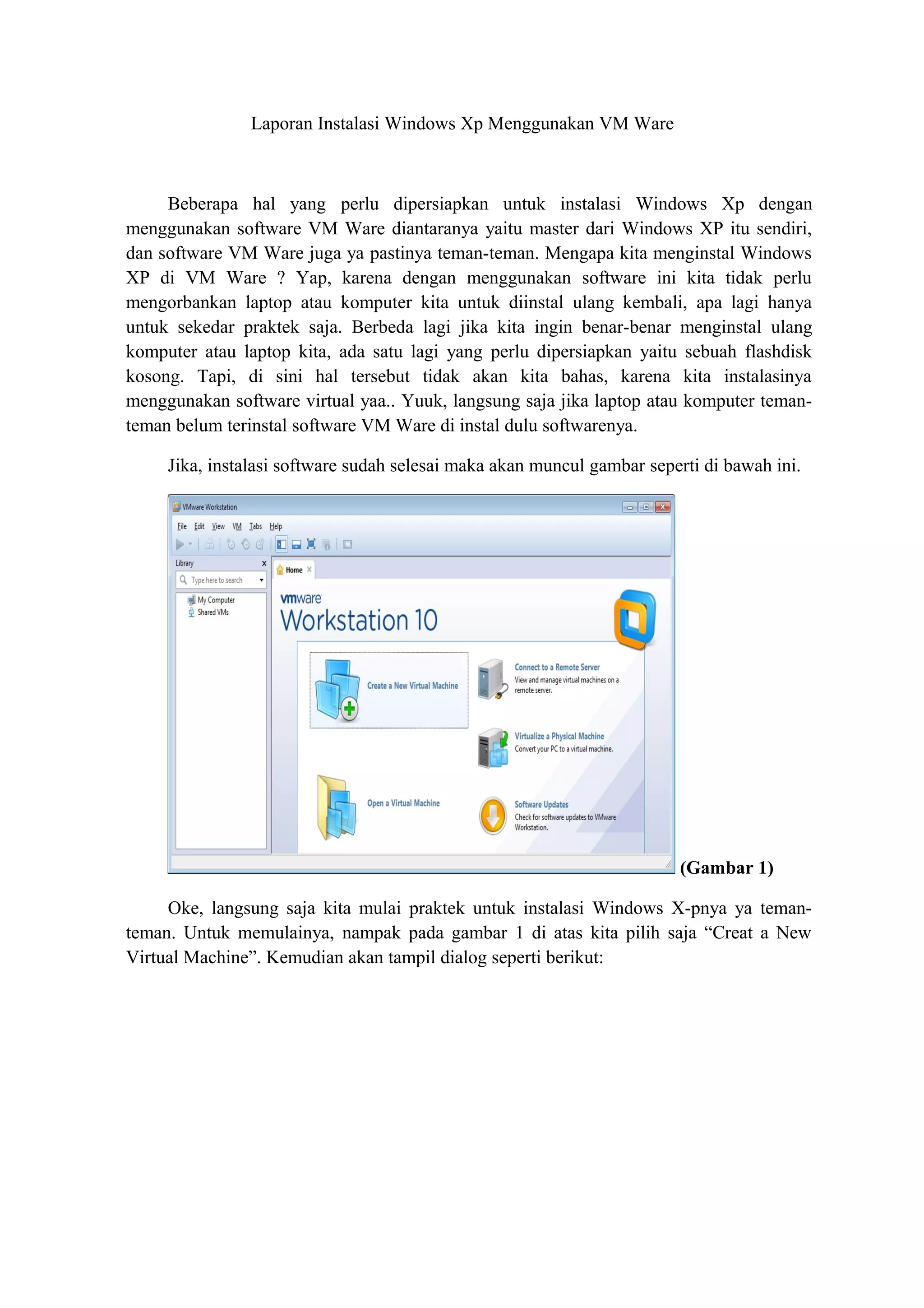 Instalasi windows xp menggunakan vm ware | DOC