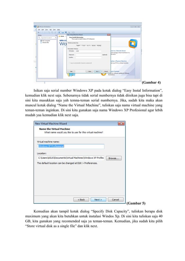 Instalasi windows xp menggunakan vm ware | PDF