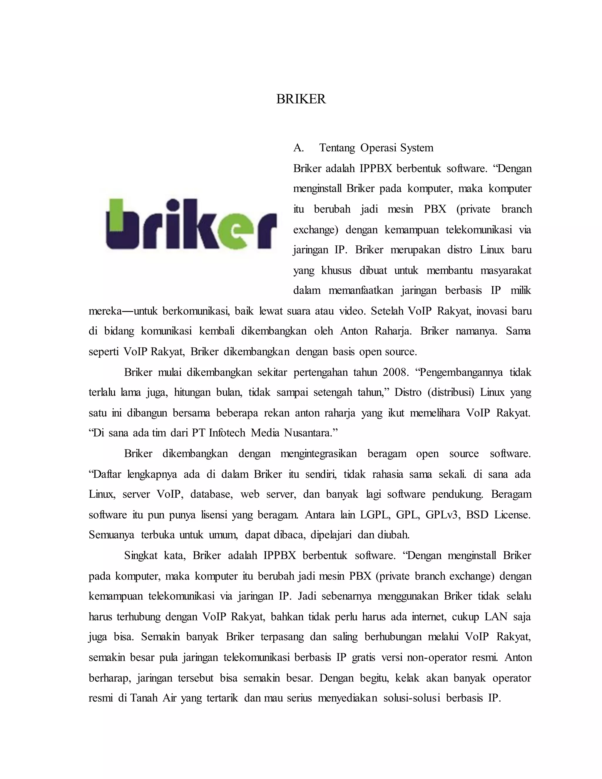 installasi briker ( VOIP ) | PDF