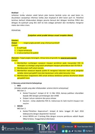 example of interim report in company performance | PDF