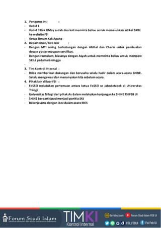 Laporan interim 1 shine | DOCX