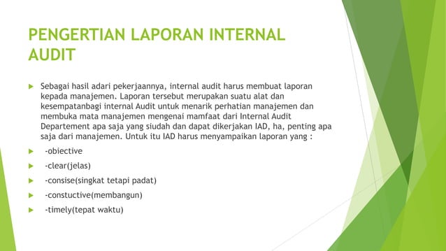 LAPORAN INTERNAL AUDIT DAN KETERAMPILAN AUDIT PPT.pptx