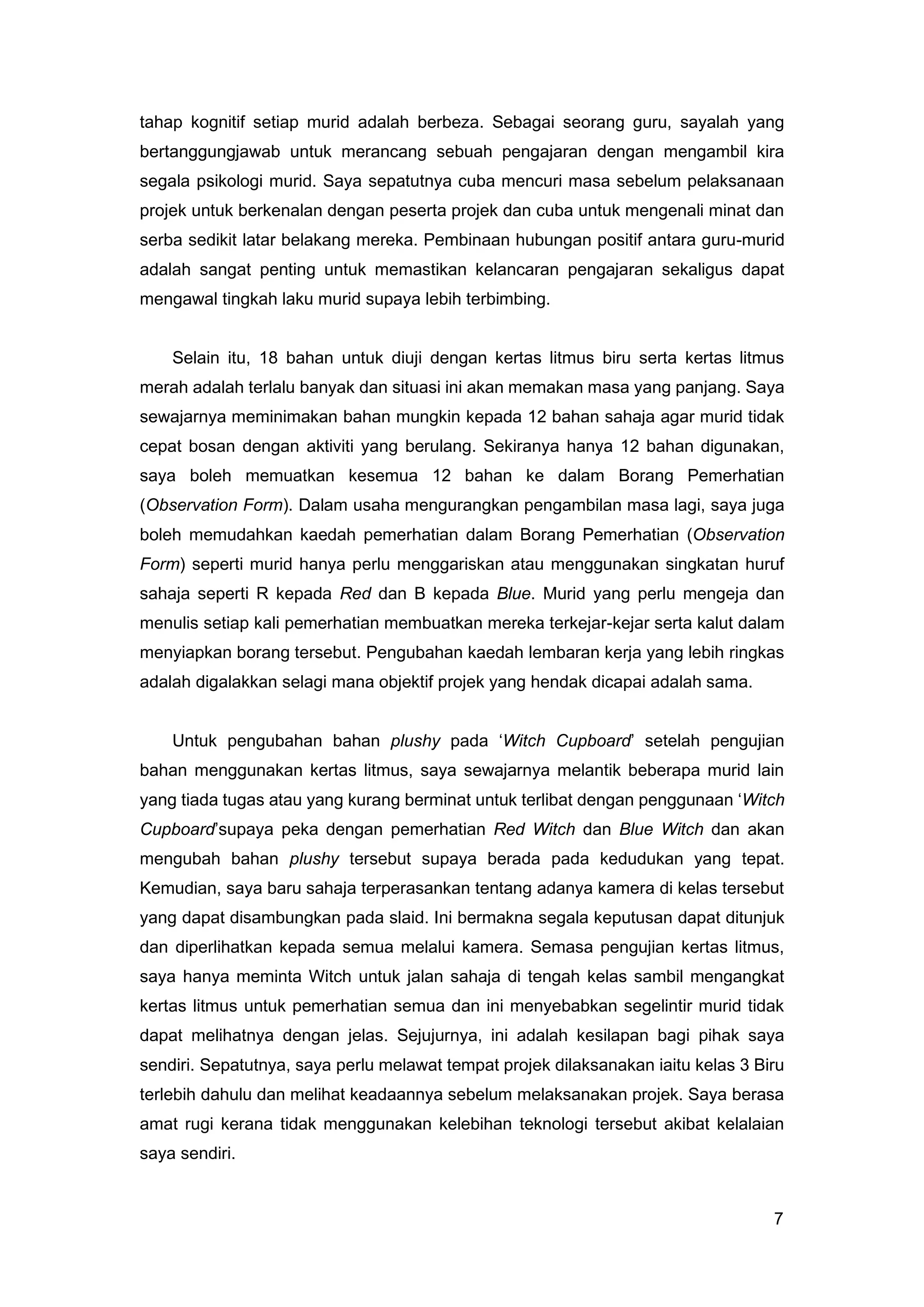 Laporan Pelaksanaan Internship: Witch Cupboard (Asid & Alkali) | PDF