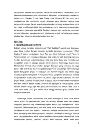 Laporan Pelaksanaan Internship: Witch Cupboard (Asid & Alkali) | PDF