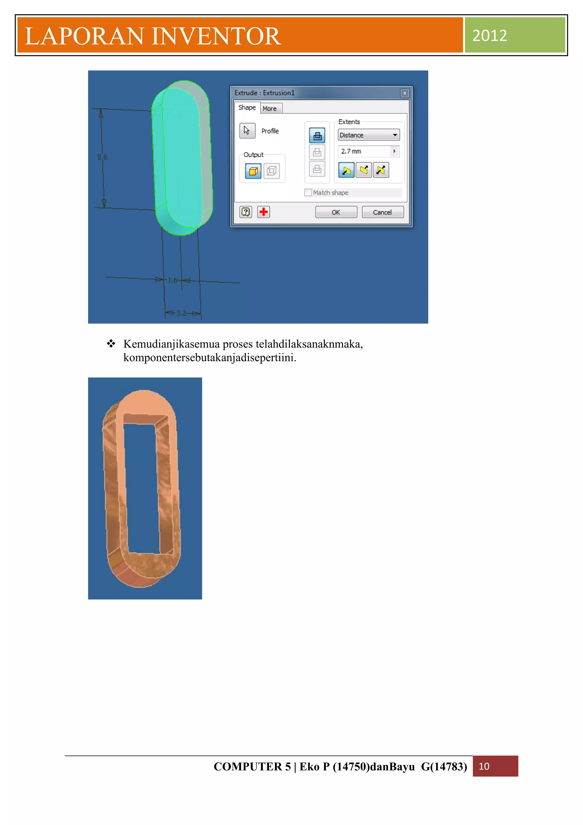 Laporan Autodesk Inventor | PDF
