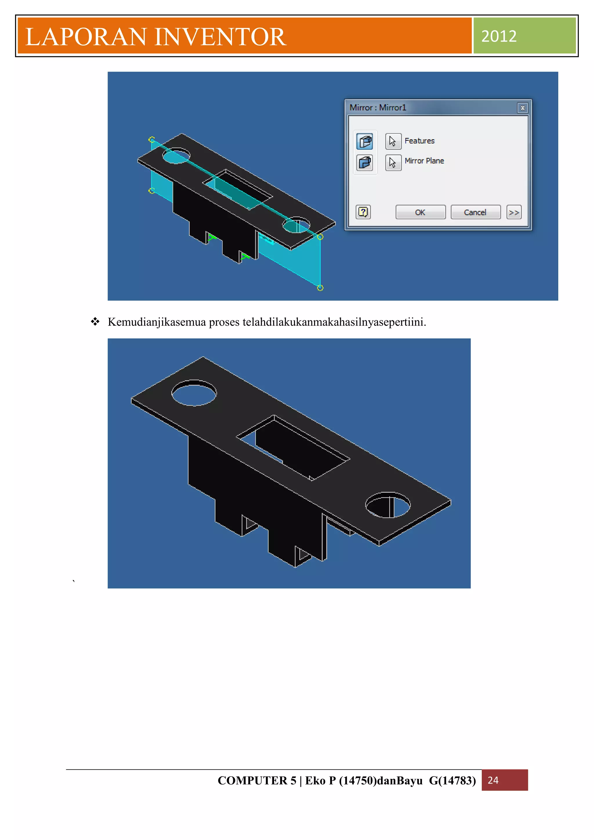 Laporan Autodesk Inventor | PDF