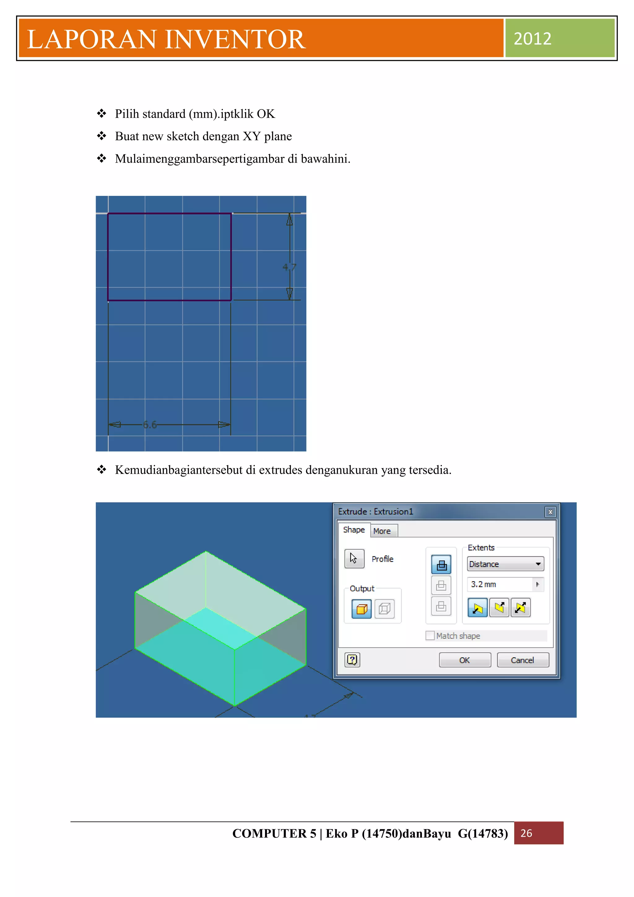 Laporan Autodesk Inventor | PDF