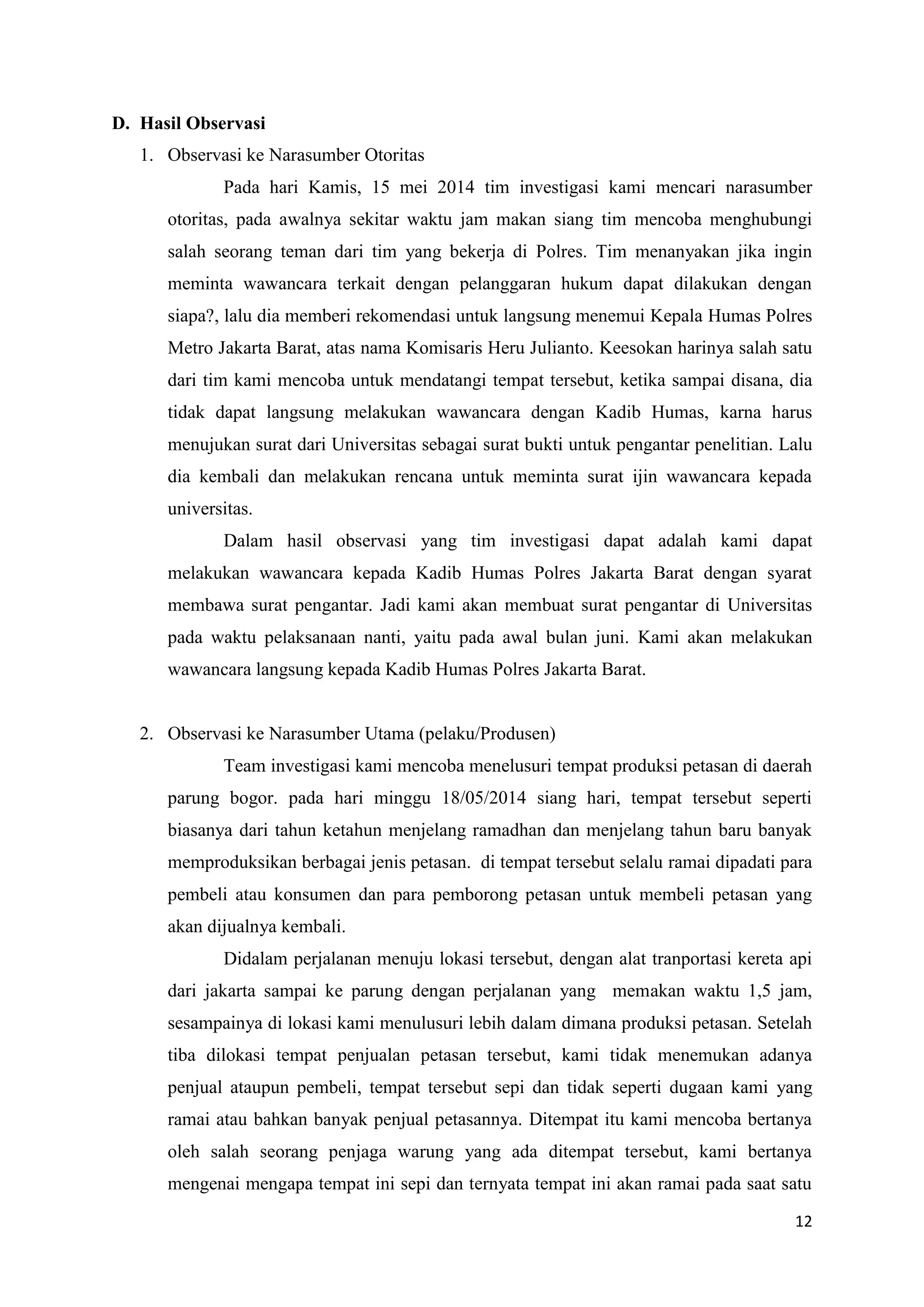 Laporan Investigasi | PDF