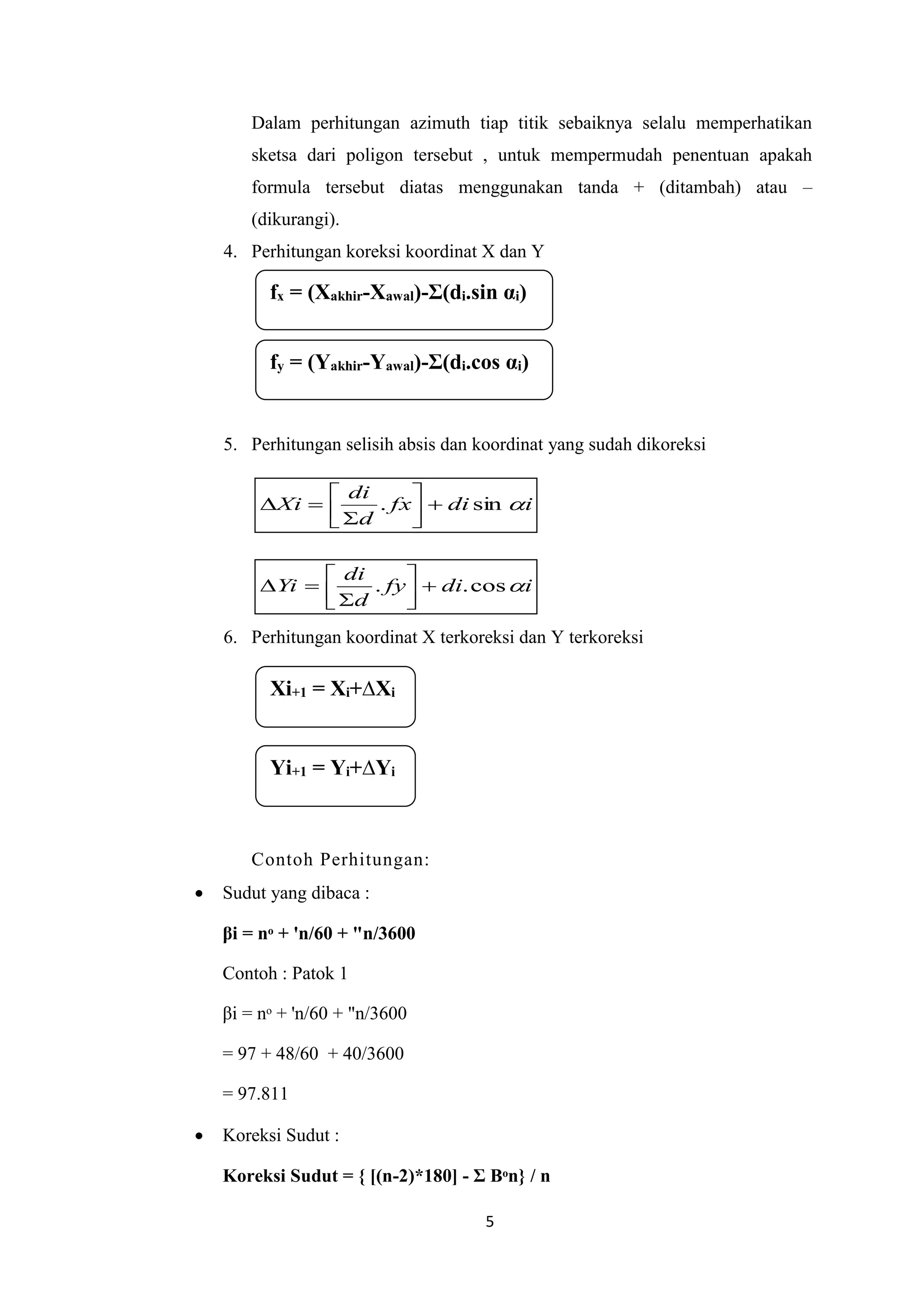 Laporan Polygon dan Thachymetri | DOCX
