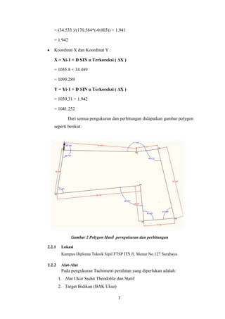 Laporan Polygon dan Thachymetri | DOCX