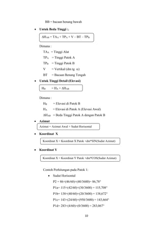 Laporan Polygon dan Thachymetri | DOCX