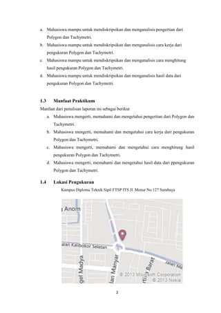 Laporan Polygon dan Thachymetri | DOCX