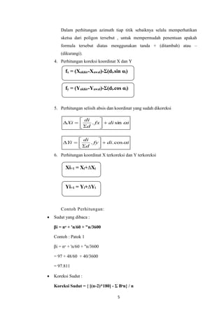 Laporan Polygon dan Thachymetri | DOCX