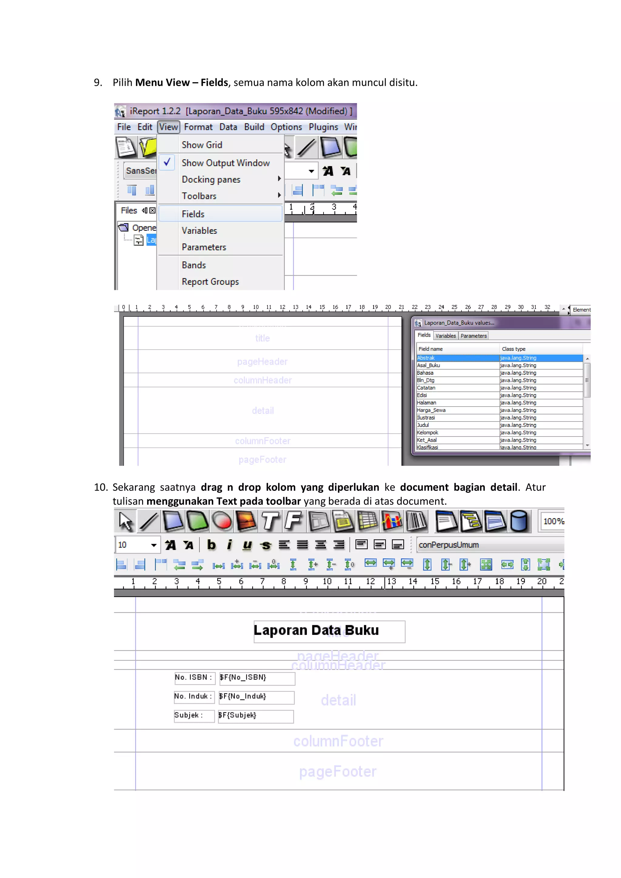 Laporan java dengan i report | PDF