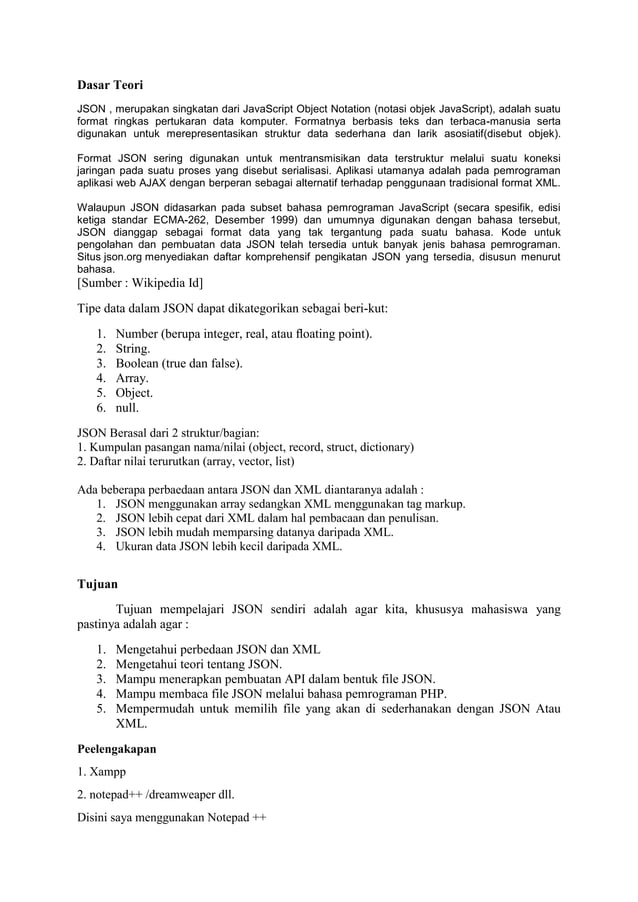 Laporan json dhka API | PDF