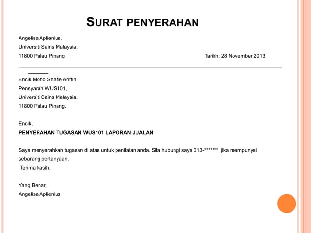 Laporan Jualan WUS101 | PPTX