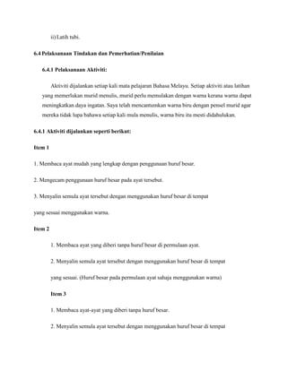 Laporan kajian tindakan bahasa melayu | DOCX