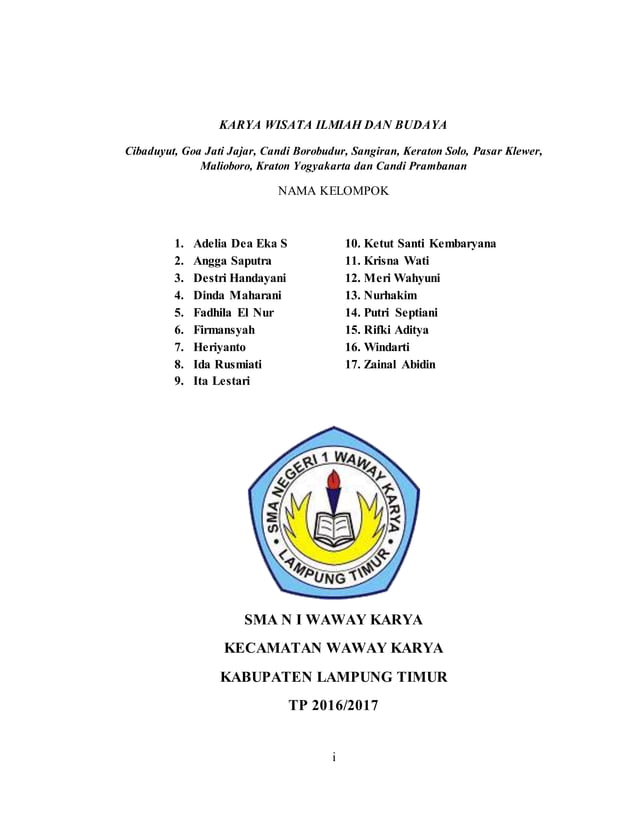 Laporan karya wisata ilmiah dan budaya ke solo | DOCX