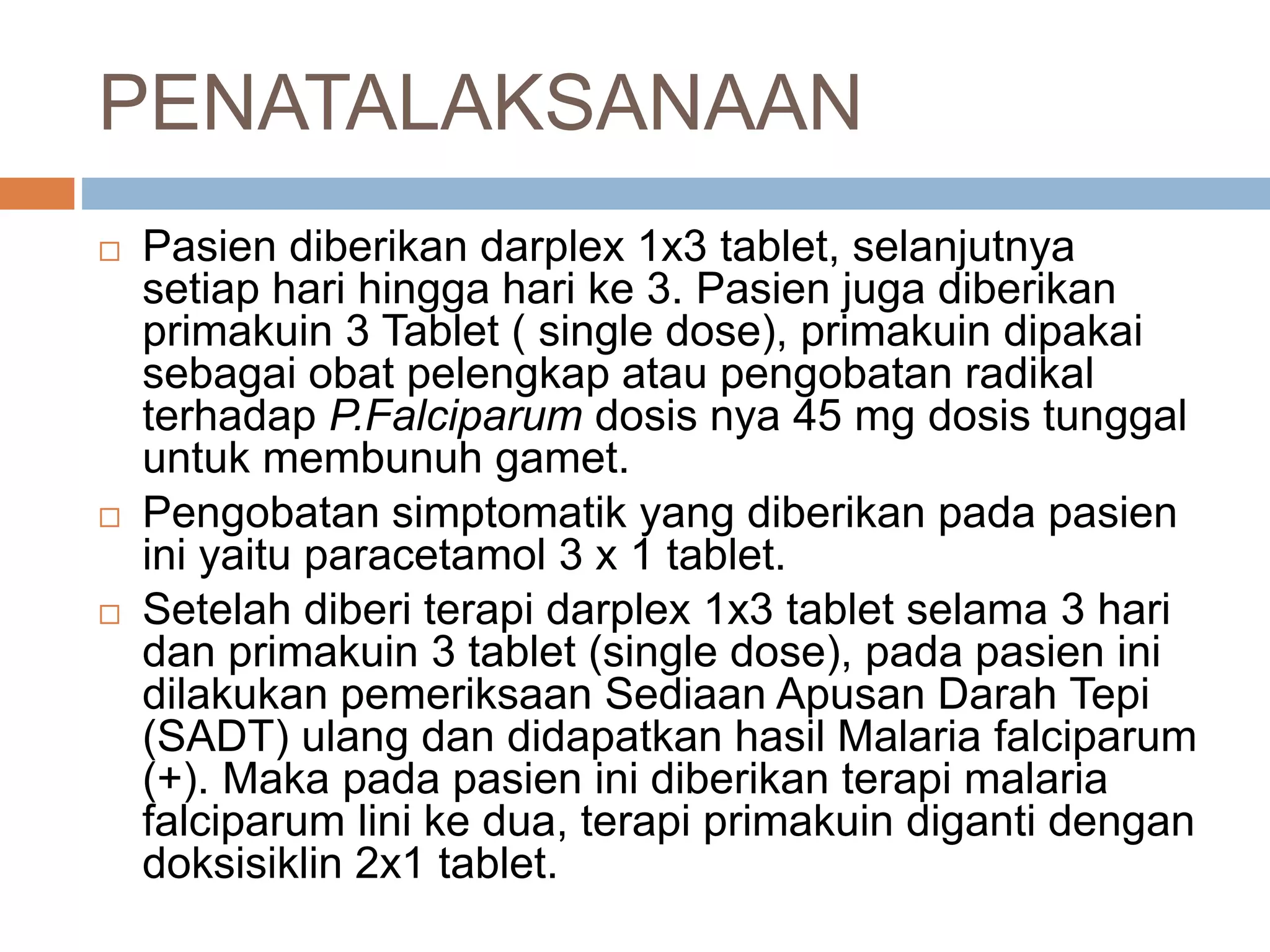 Laporan kasus malaria falciparum fix | PPTX