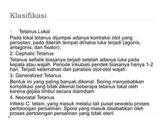 Laporan kasus tetanus (slide) | PPTX