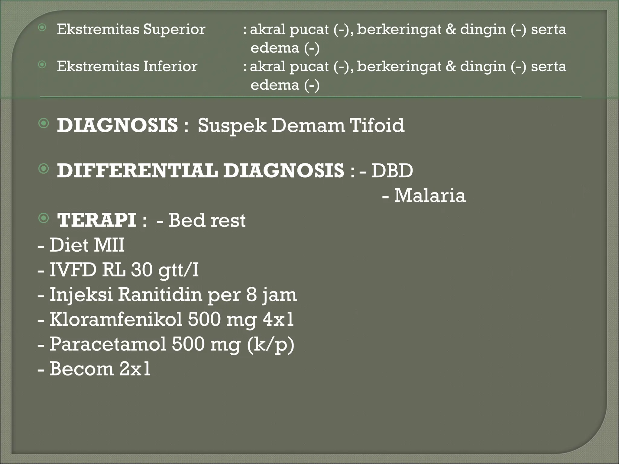 LAPORAN KASUS DI RS TENTANG DEMAM THYPOID | PPT