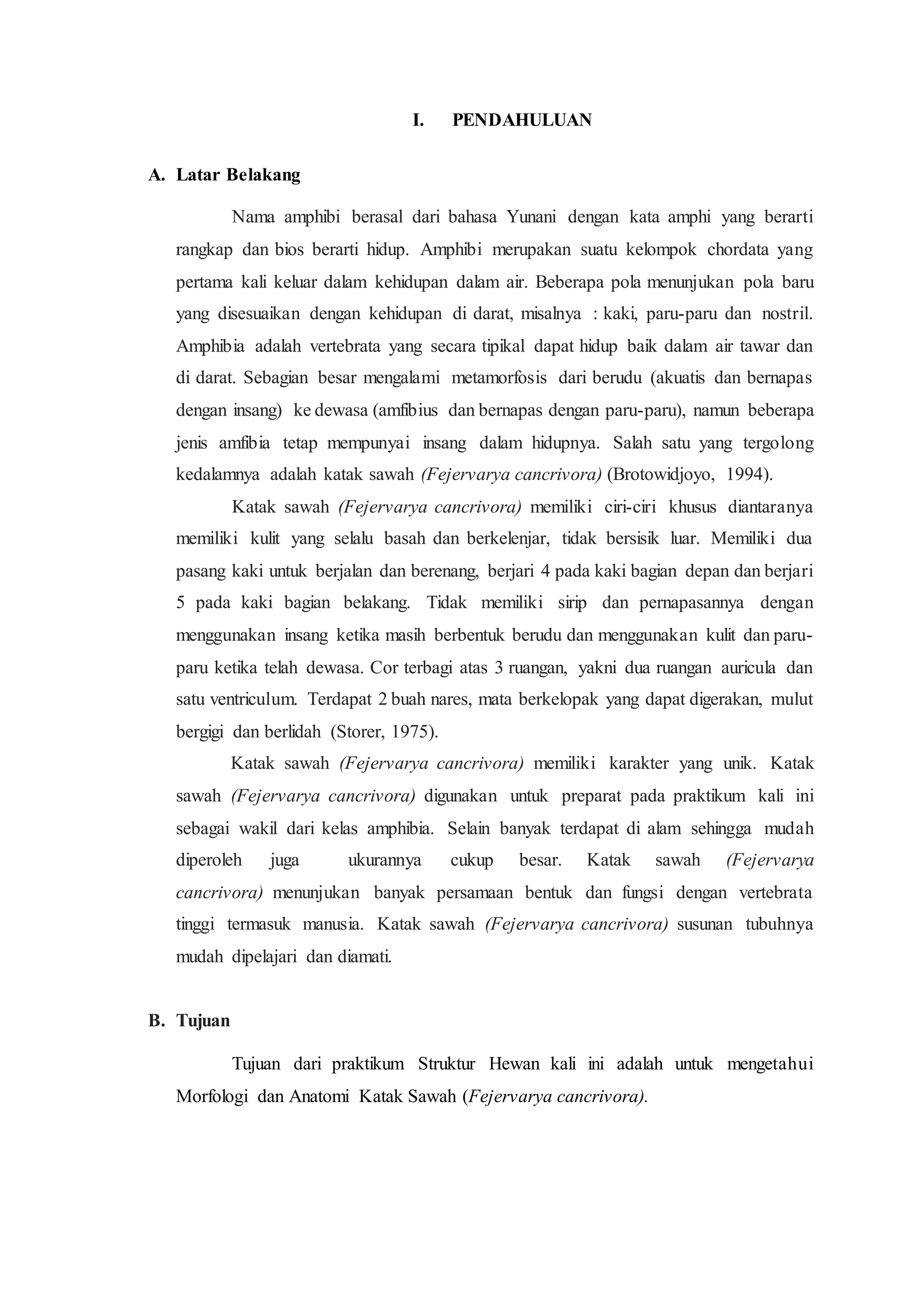 Laporan katak sawah | DOCX