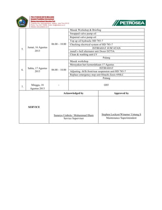 Laporan kegiatan mingguan & form nilai | DOCX