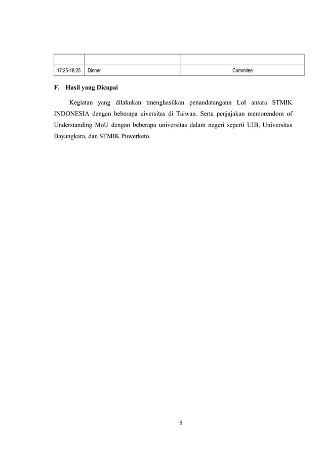 Laporan kegiatan uib batam | PDF