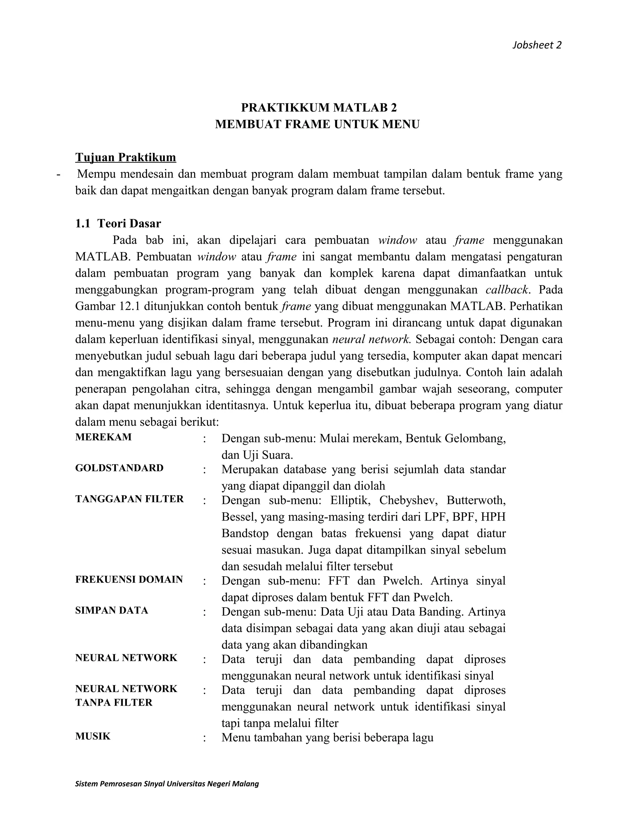 Laporan Matlab | DOC