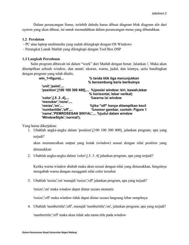 Laporan Matlab | DOC