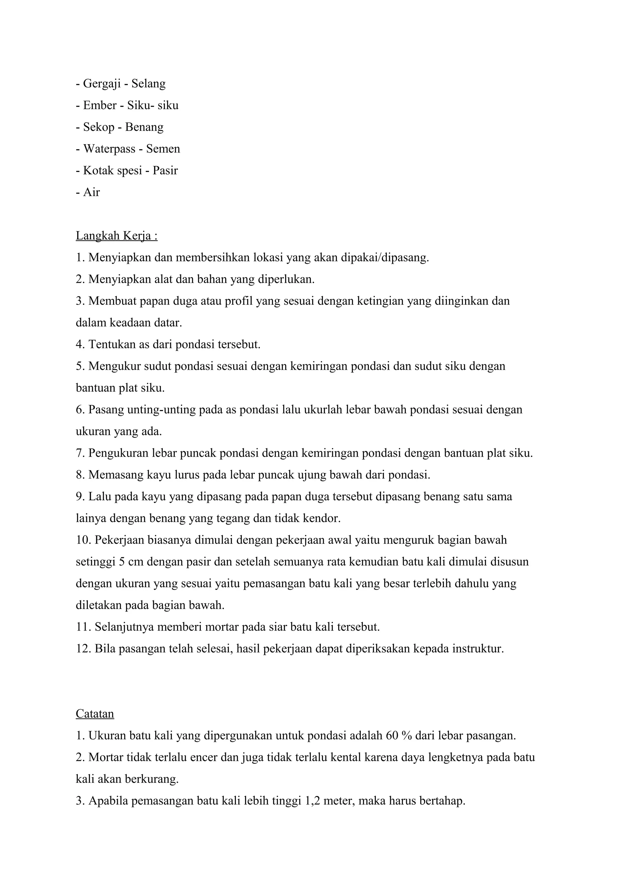 Laporan kerja batu reza | DOC