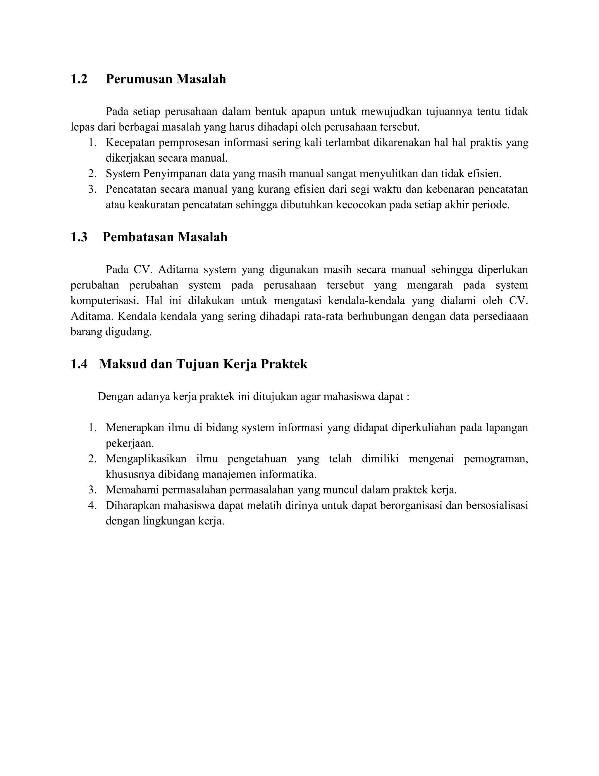 Laporan kerja praktek | DOCX