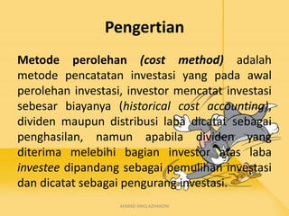 Laporan keuangan konsolidasi-metode harga perolehan | PPTX