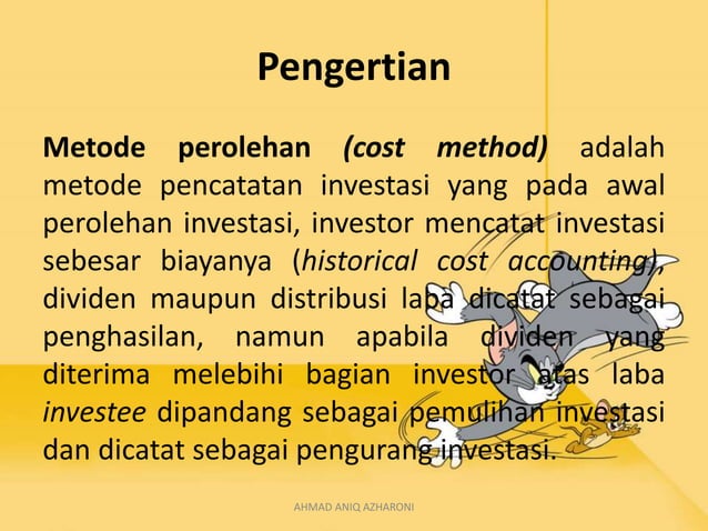 Laporan keuangan konsolidasi-metode harga perolehan | PPTX
