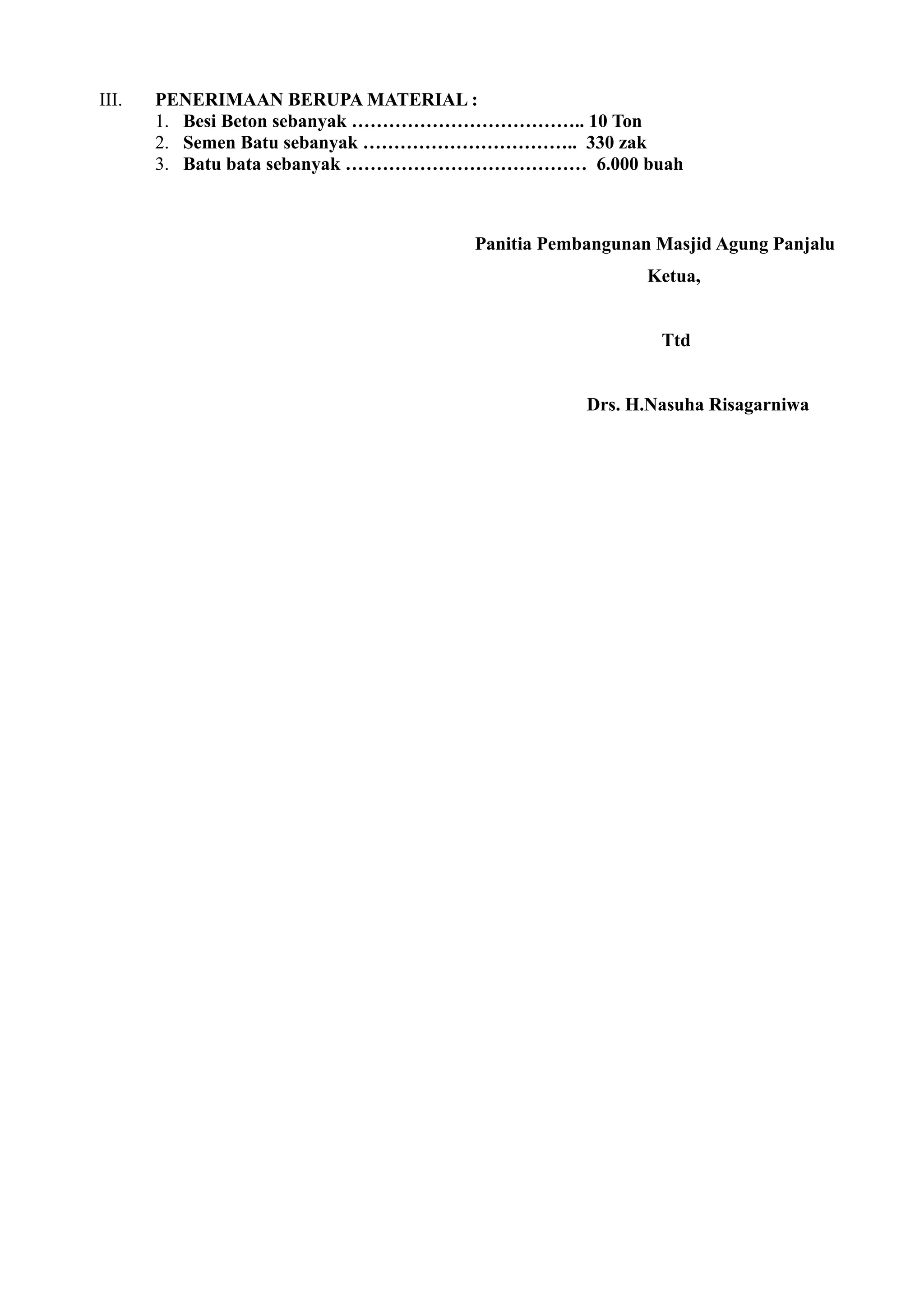 Laporan keuangan mesjid agung panjalu | PDF