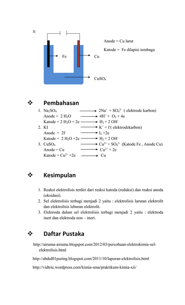 Praktikum Elektrolisis | PDF