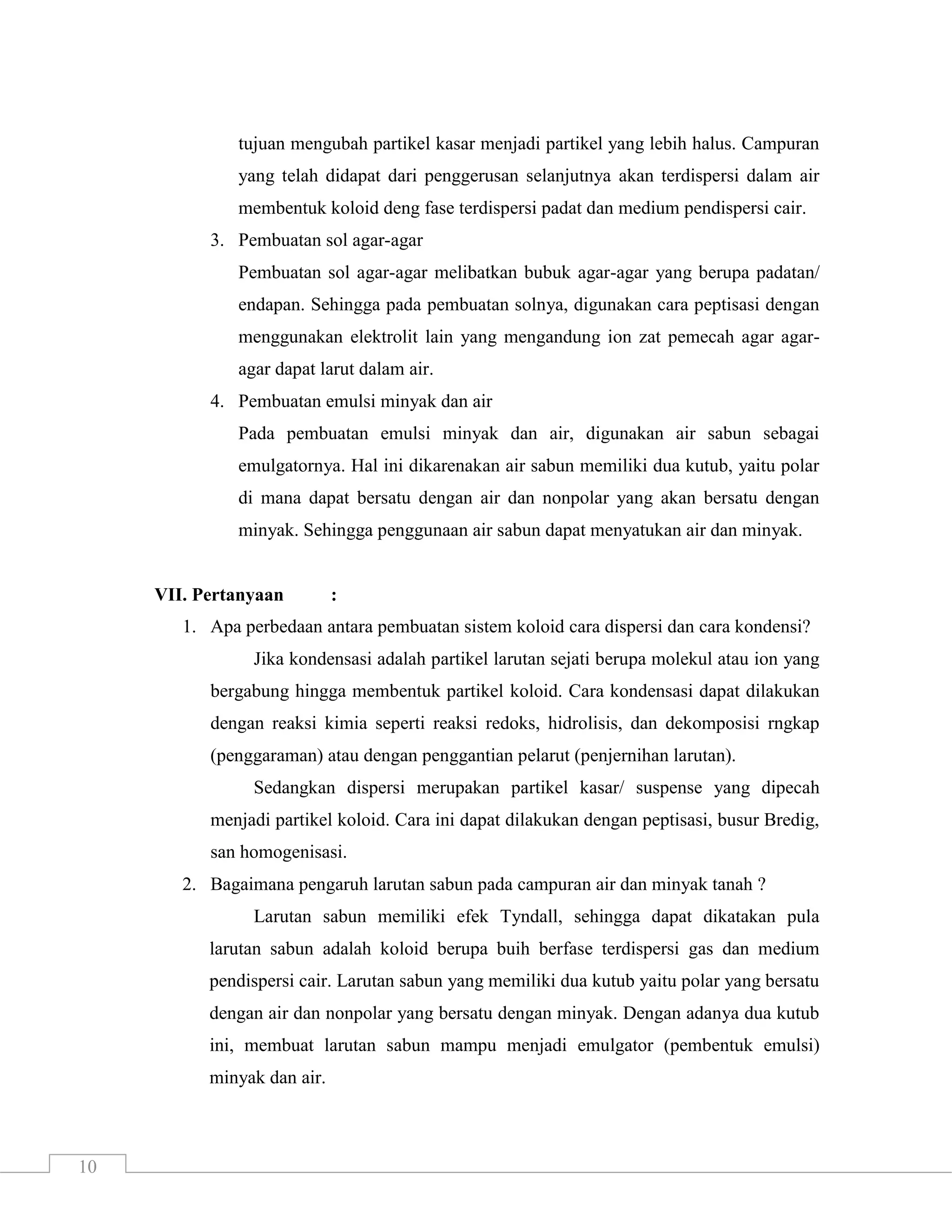 Koloid dan Efek Tyndall | DOCX