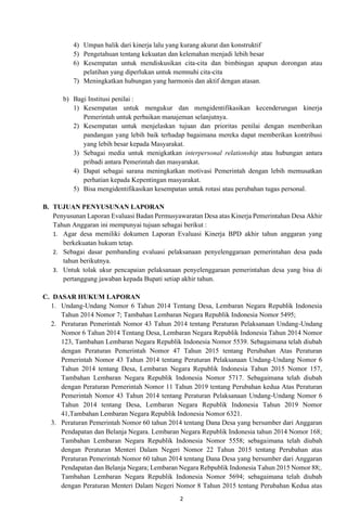 LAPORAN KINERJA BPD TAHUN 2022 | PDF